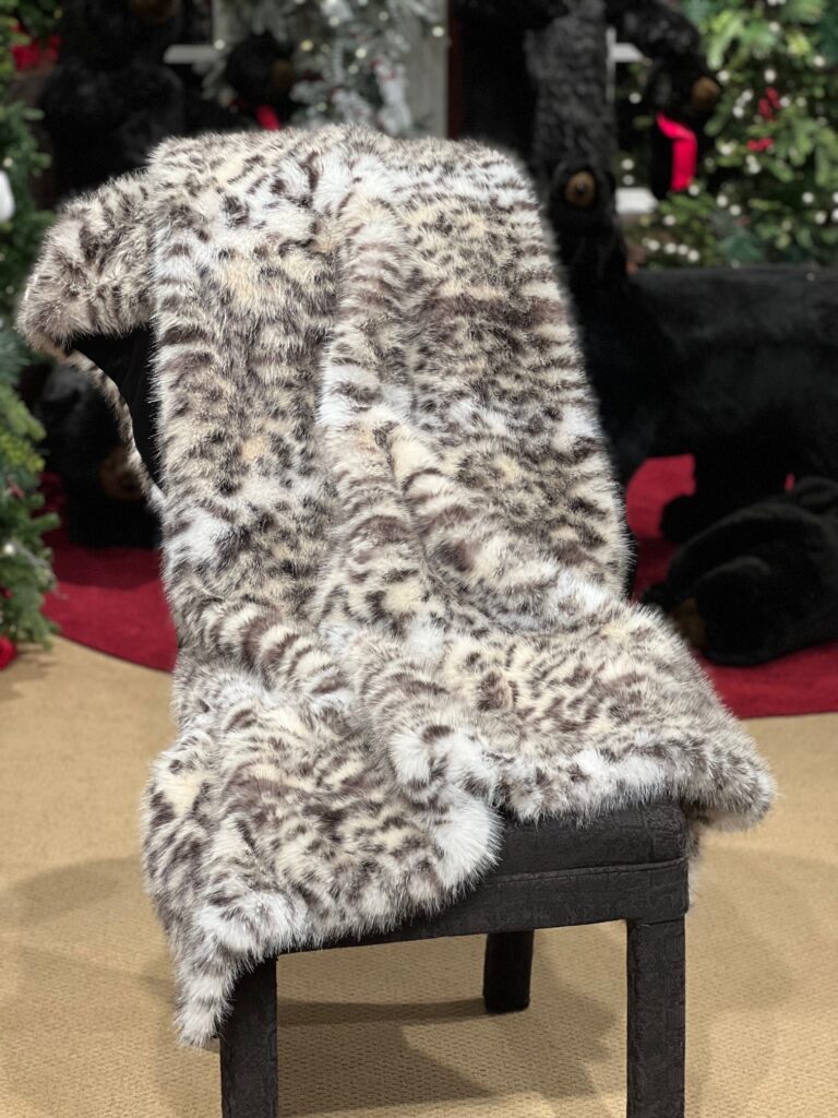 Snow Leopard Throw - Ditz Designs by The Hen House